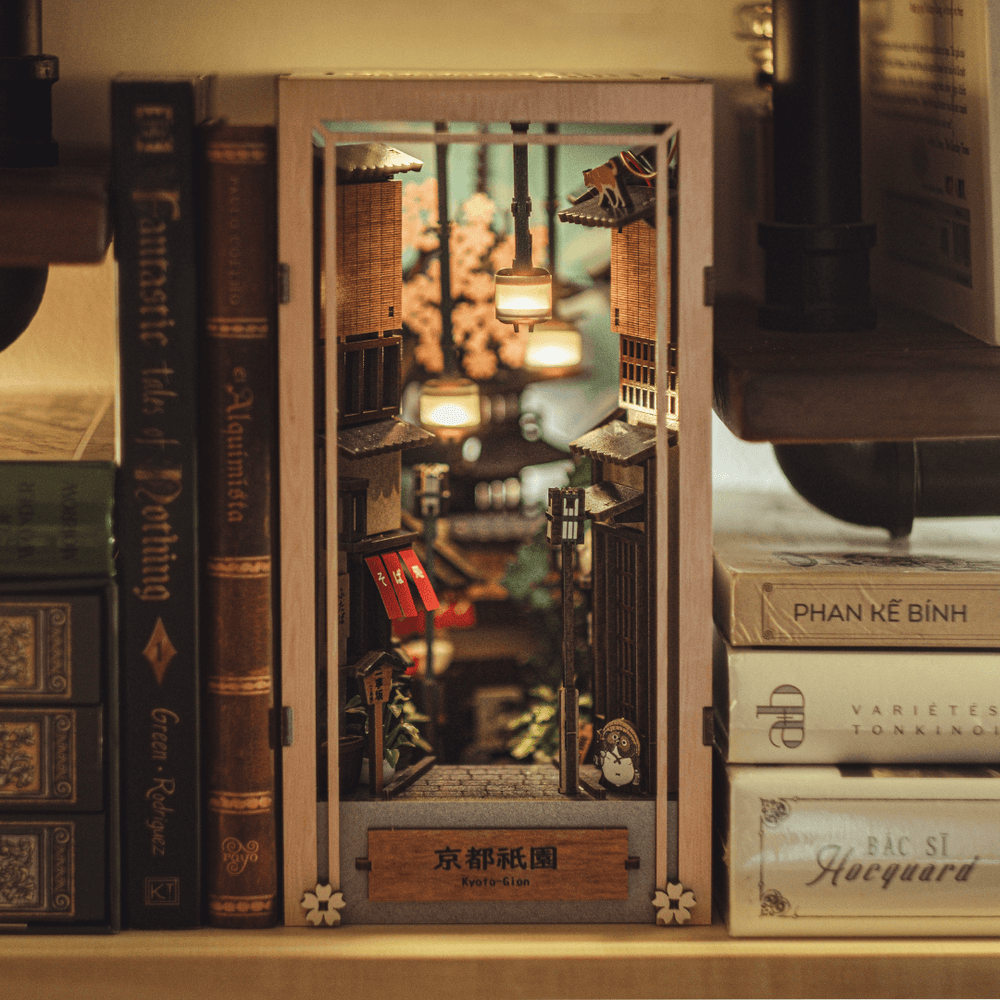 Kyoto Gion Book Nook Kit – Japanese Miniature DIY Puzzle by Anavrin
