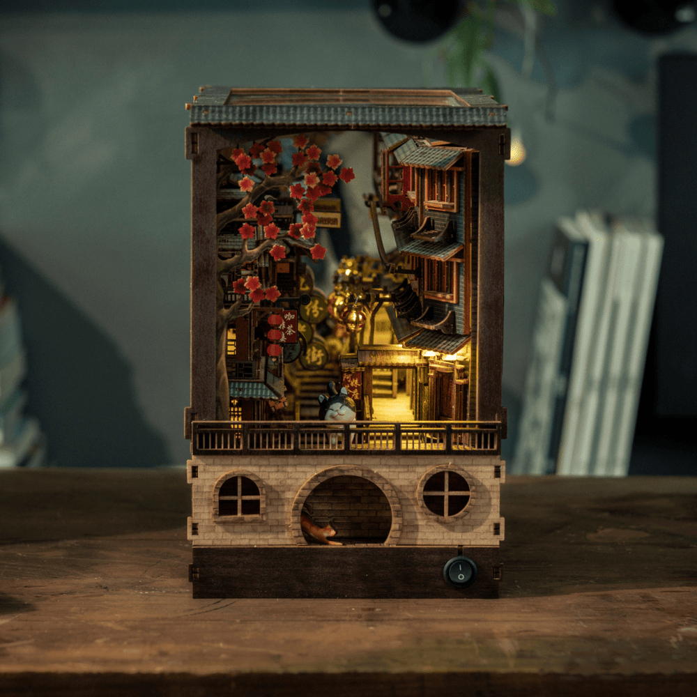 JiuFen Old Street Book Nook Kit – Taiwanese Alley Miniature by Anavrin